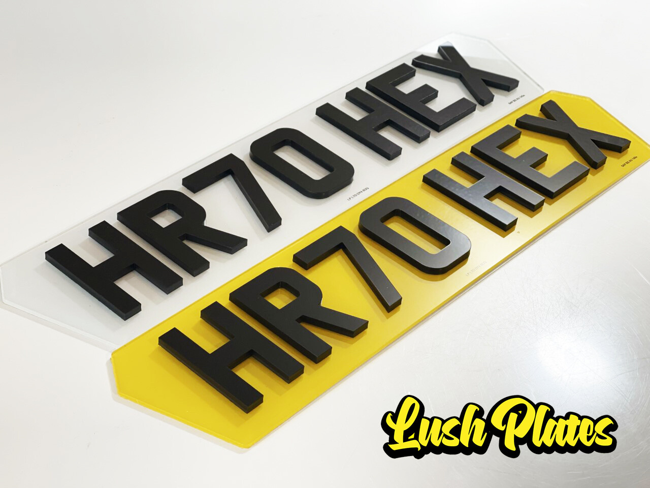 ROAD LEGAL PRINTED 3D 4D 6MM GEL V1 LAMBO SHAPE SHORT HEX BORDER NUMBER ...