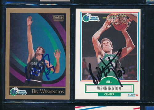 Lot (2) Bill Wennington 1990-91 Skybox #68 Fleer #44 Signed Autograph ...