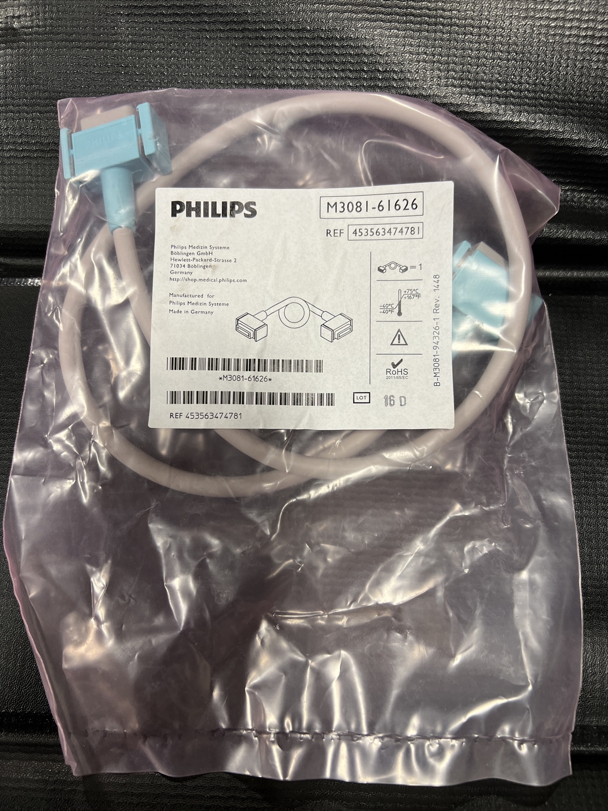 Lot of 5 NEW Philips IntelliVue MSL Patient Monitoring Link Cable M3081 ...