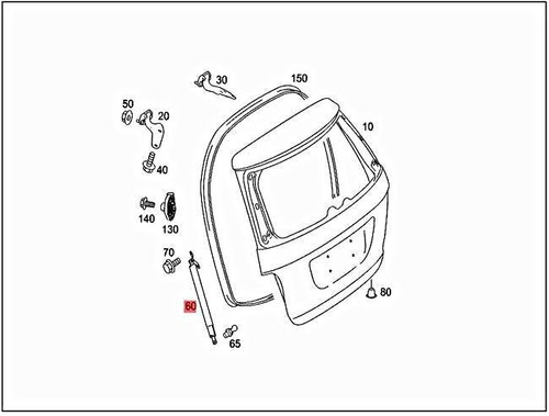 Genuine MERCEDES W164 X164 SUV Left Gas-operated spring 1647400545 | eBay