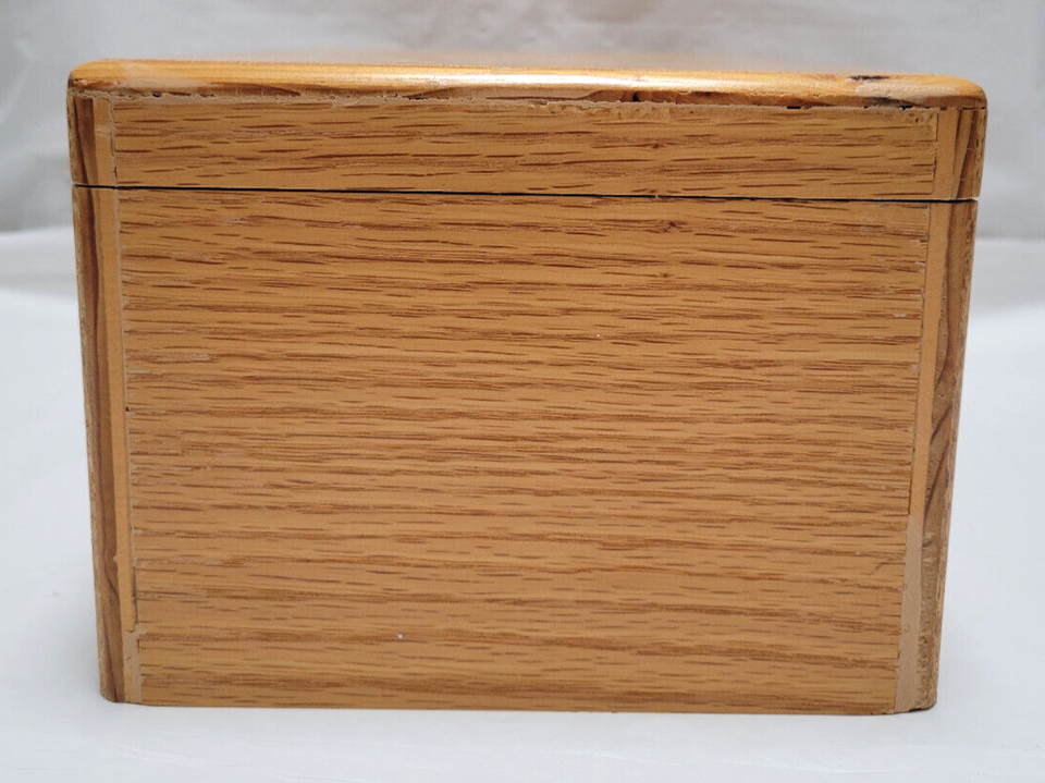 Plain Light Wooden Box with Hinged Lid 10"x7"x5.5" - No Lock | eBay