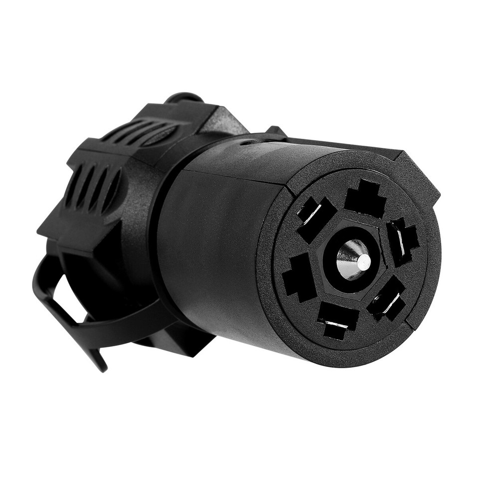 7 Way Round to 4 /5 Pin Flat Trailer Adapter Wiring Plug For RV Tow ...