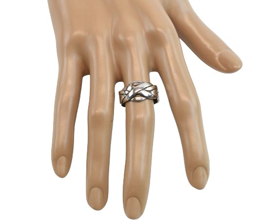 6 Band Interlocking Puzzle Ring 925 Sterling Silver Sizes 5, 6, 6.5, 7 ...
