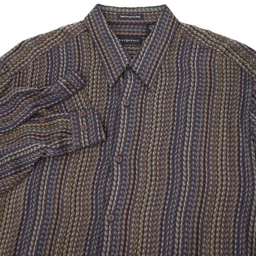 VTG Jhane barnes shirt mens XL japanese fabric long sleeve button up ...