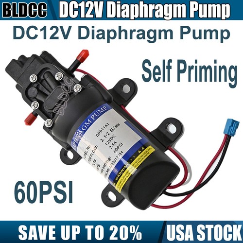 DC 12V Water Pump Diaphragm Self Priming 60PSI 30W Micro Electrical ...