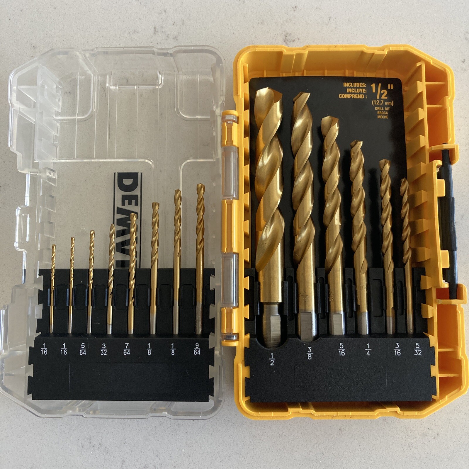 Dewalt 20 Piece Bit Set. Comes With Tough Case And A 1/2 Drill bit. | eBay