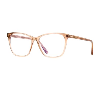 Tom Ford TF5762-B 045 Shiny Rose Champagne Demo Lens Blue Light 55 mm ...