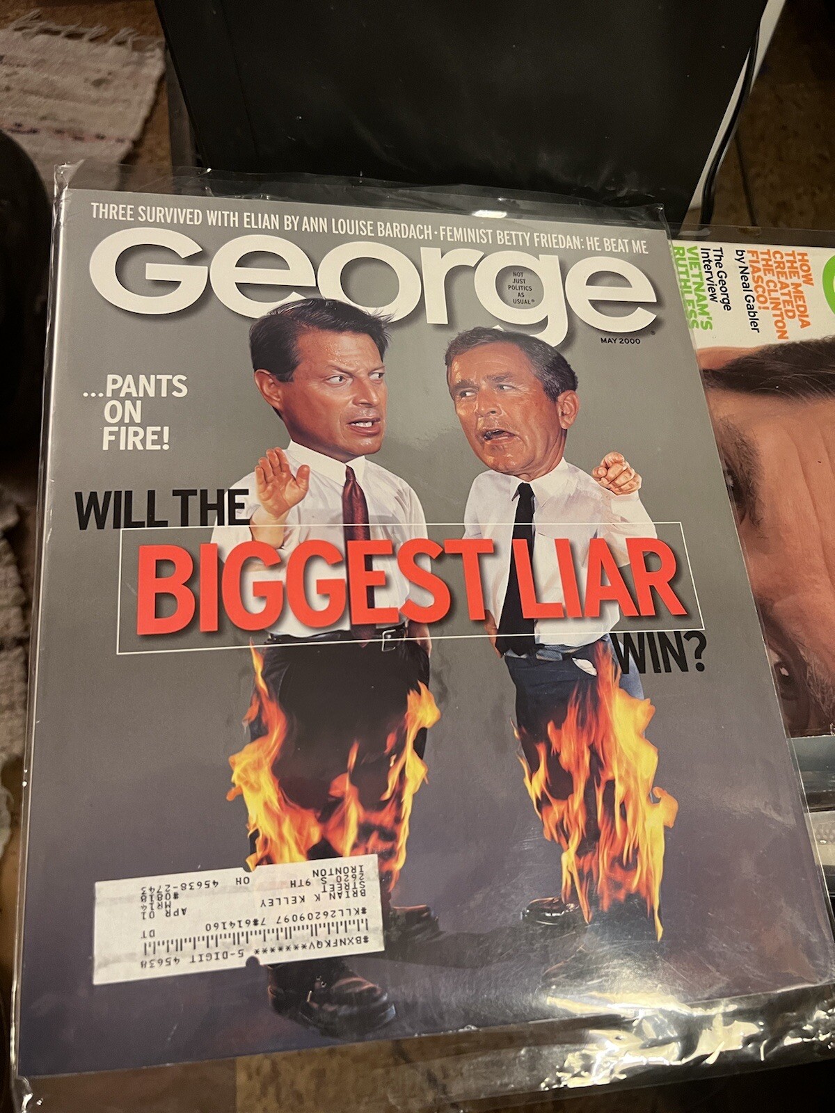 MAY 2000 GEORGE MAGAZINE - AL GORE & GEORGE BUSH Heather Locklear Jon ...