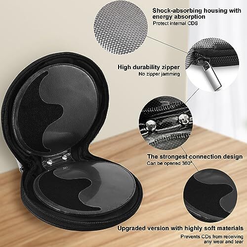 Oxford CD Case Disc Storage Wallet Folder Holder Round Capacity For ...