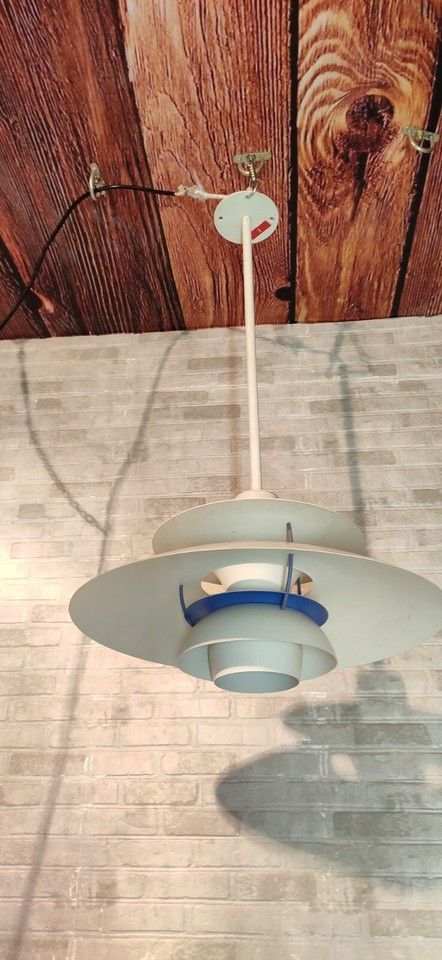 ORIGNAL PH5 PENDANT LOUIS POULSEN HENNINGSEN LOUIS POULSEN WHITE/BLUE ...