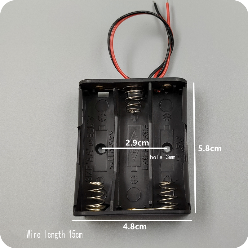 10pcs high quality AA battery box with wire battery holder 1/2/3/4 ...