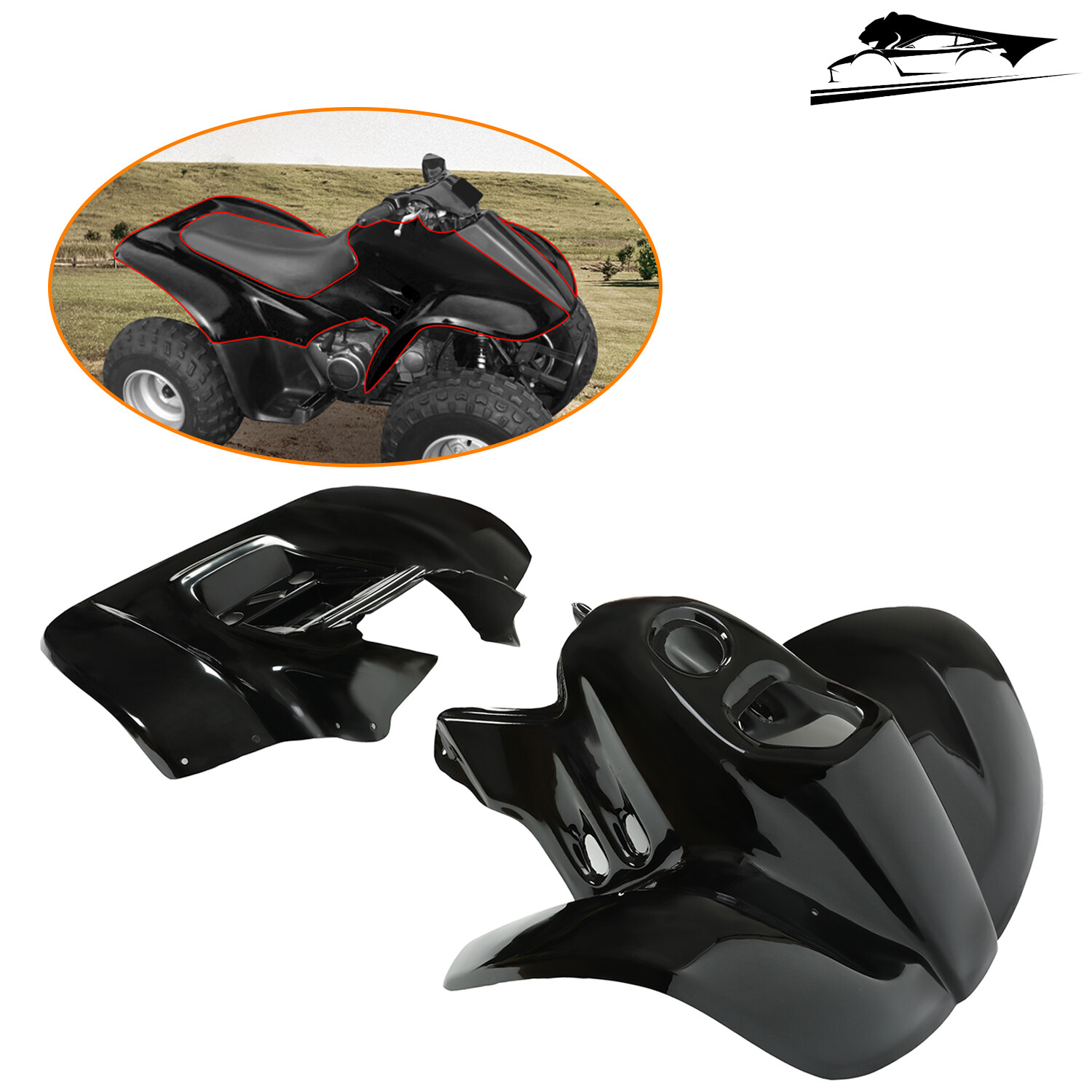 Front And Rear Fender Set ABS Plastic For 93-05 Honda TRX90 # 116950 ...