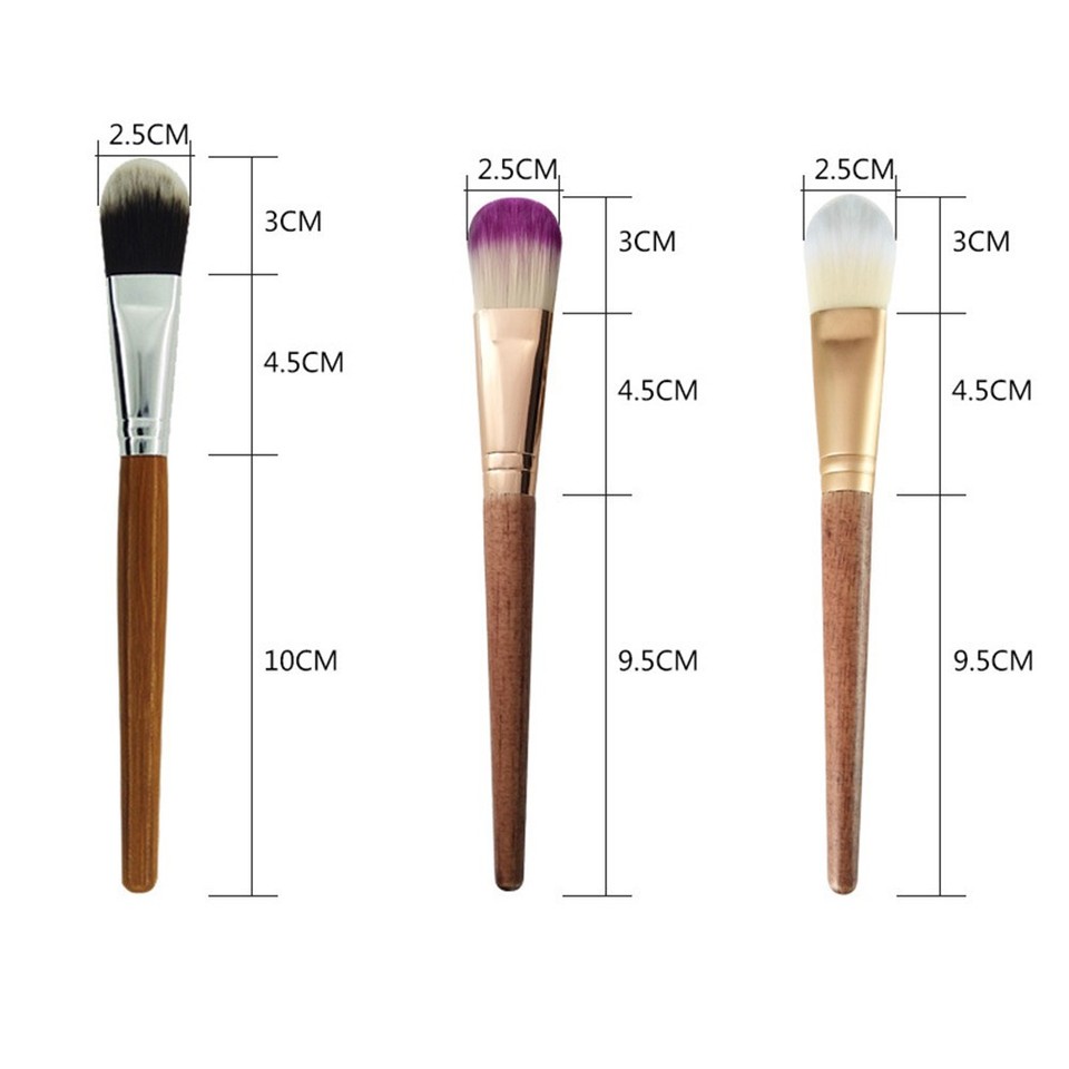 6 Pcs Foundation Brush for Liquid Makeup Skin Care Face Cosmetic Bamboo ...