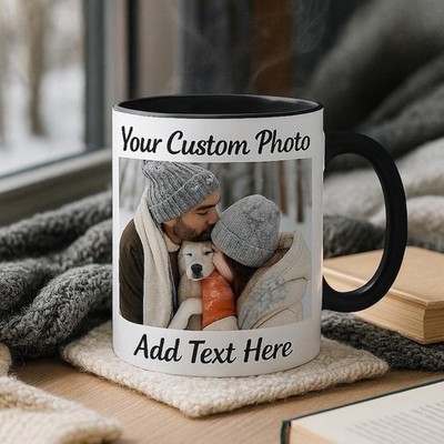 Custom Mug Personalized Photo & Text Coffee Mug,11-15oz Accent Mug ...