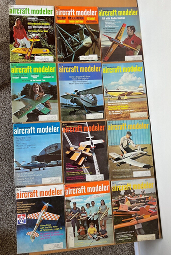 Lot of12 American Aircraft Modeler Airplane Magazines Complete 1971 ...
