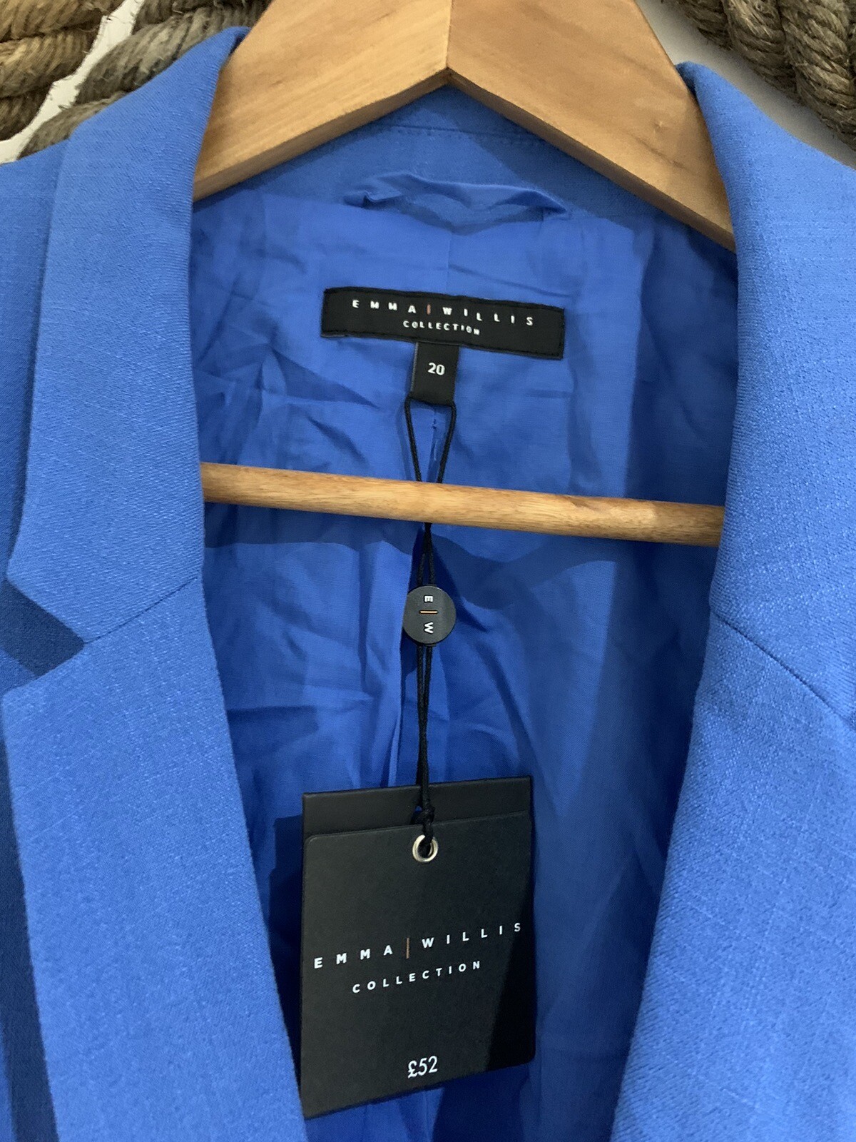 NWT Next Emma Willis Blue Cropped Relaxed Fit 2 Pc Suit Trousers 16 ...