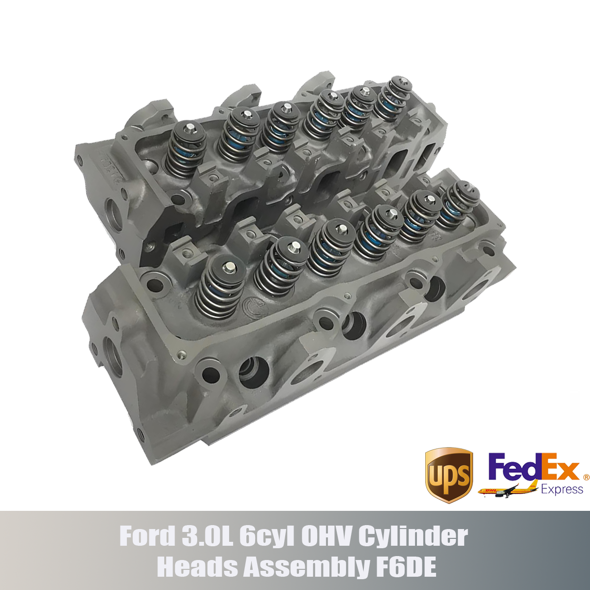 For Ford 3.0L 6cyl OHV Cylinder Heads Assembly F6DE Genuine PAIR / SET | eBay