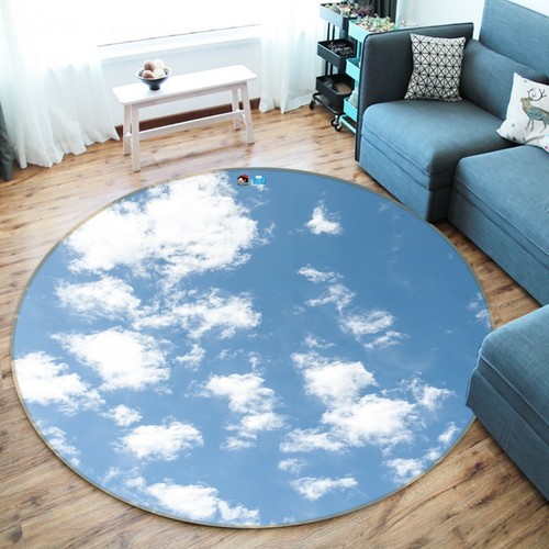 3D White Clouds Blue Sky NAO3941 Game Rug Mat Elegant Photo Carpet Mat ...