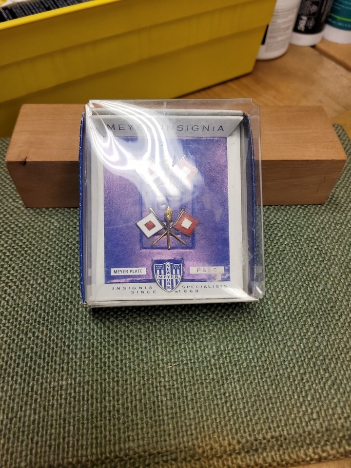 Us Army Officer Signal Corps Collar Insignia Sealed 50s Or 60s New ...