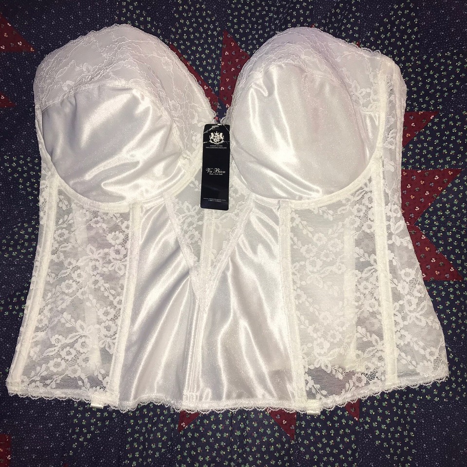 New Va Bien 44DD Bustier Full Figure Strapless Lacy Torsolette 523 ...