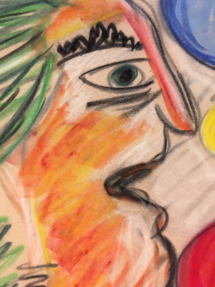 Beautiful Drawing Oil Pastel Outsider Art 1984 Surrealist Patrick ...