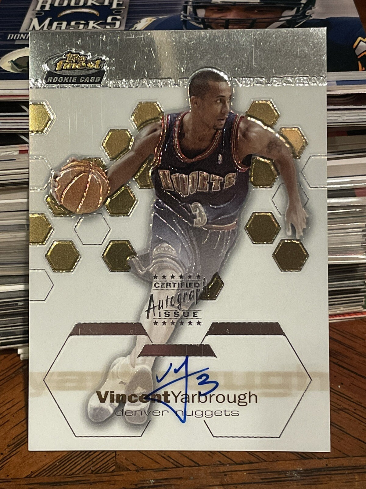 Vincent Yarbrough 2003 Topps Finest Auto /999 Rookie Nuggets Tennessee ...