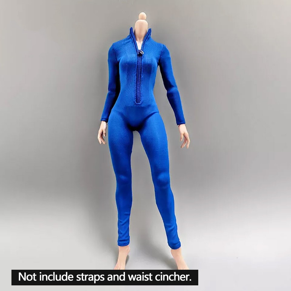 1/6 Female Black Bodysuit Dress Clothes For 12" PH TBL Action Figure ...