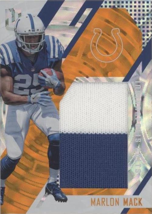 2017 Panini Unparalleled - Rookie Stitches Marlon Mack #RS-MM Orange ...