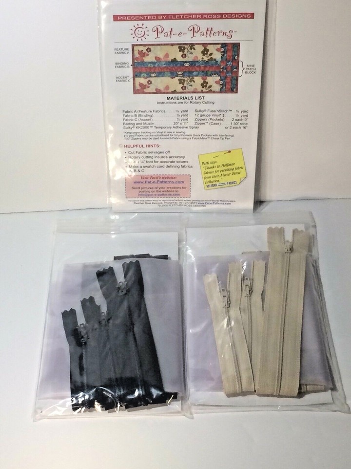 QUILTER'S GO & SEW NOTIONS CASE PATTERN From Pat-E-Patterns + 2 ...