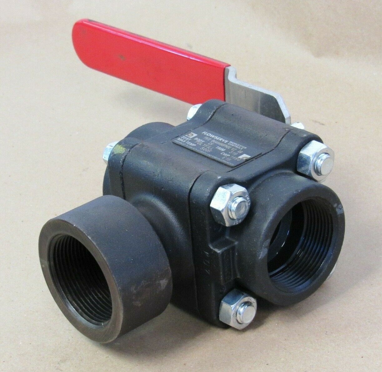 FLOWSERVE WORCESTER BALL VALVE, 1.75" DIA HOLE, A216 WCB 832469 ...