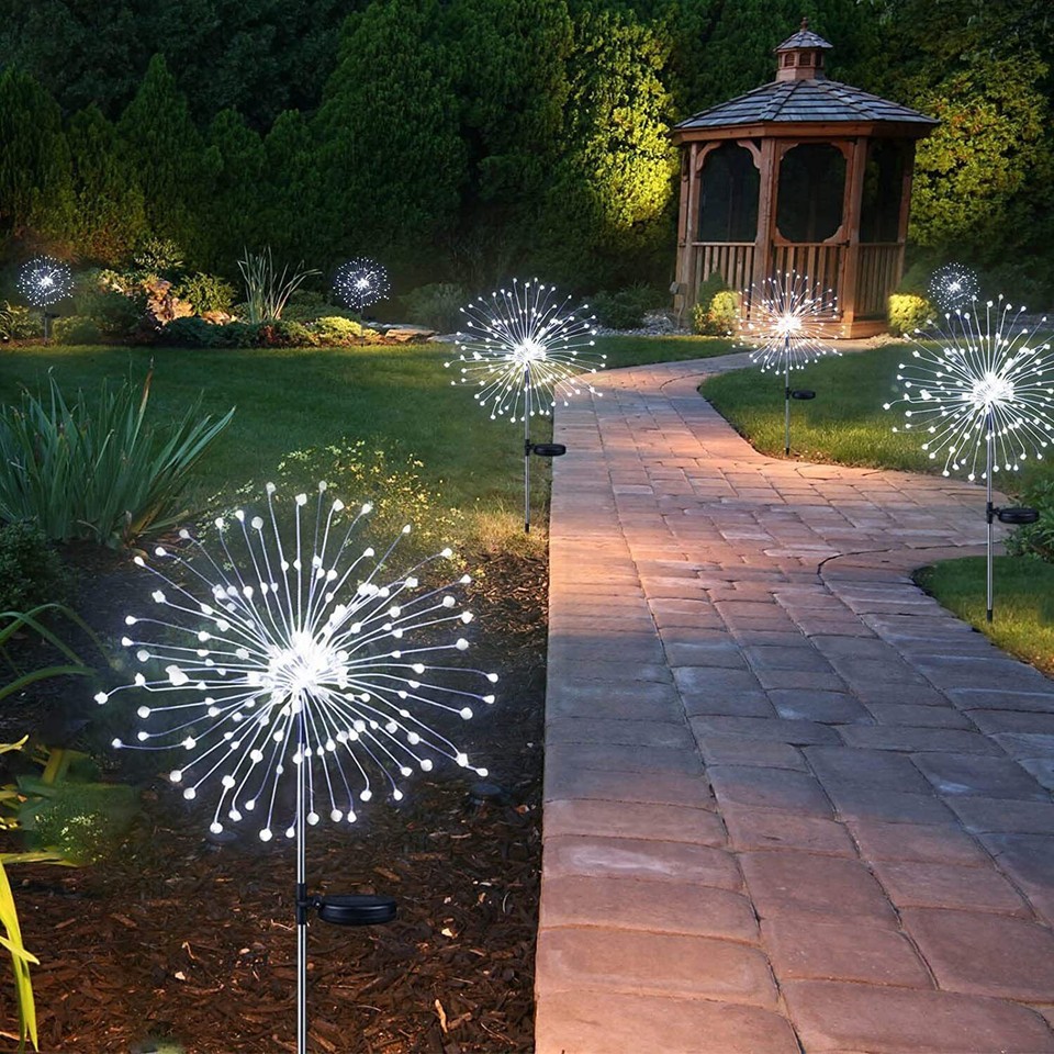 1PC 150 LED Solar Firework Fairy Light Waterproof Outdoor Path Lawn ...
