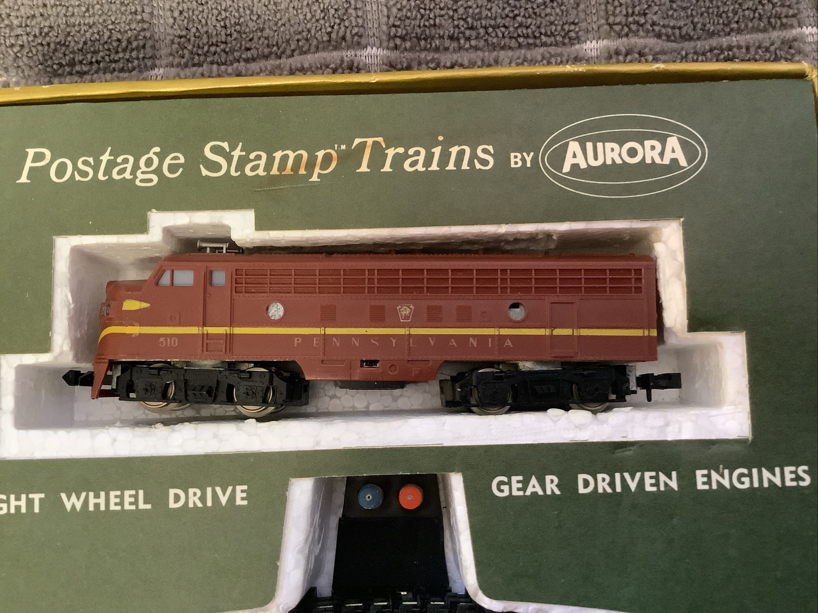 Vintage Aurora Postage Stamp Train Set N Gauge Used In Box Runs Great ...