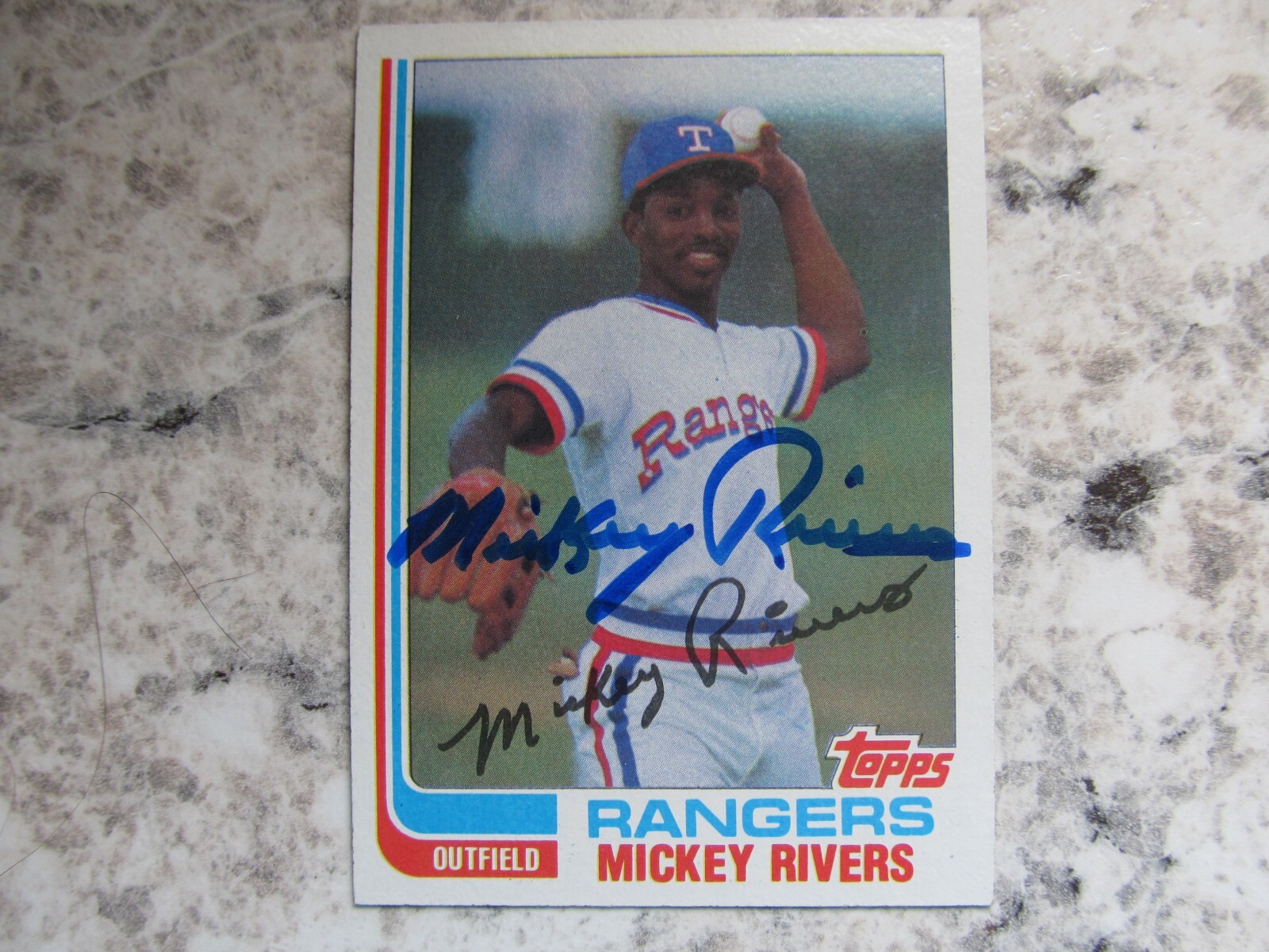 Rangers Mickey Rivers Signed Autographed 1982 Topps Mint | eBay
