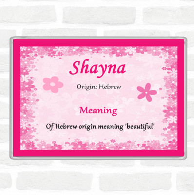 Shayna Name Meaning Jumbo Fridge Magnet Pink | eBay UK