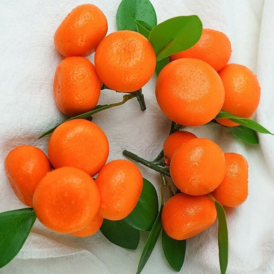 Fake Orange Mother's Day 9Pcs Fake Food Fruit Kitchen Lifelike Plastic ...