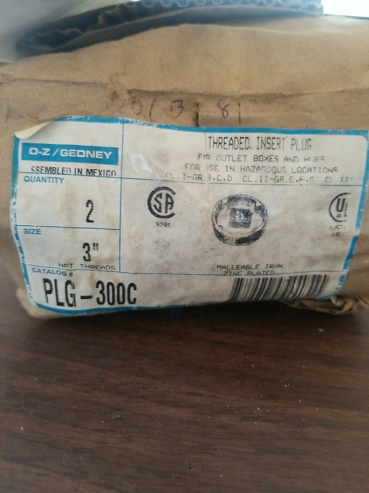 Box Of 2 Egs PLG-300C Threaded Insert Plug 3in for sale online | eBay