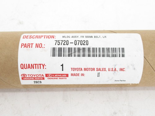 GENUINE TOYOTA AVALON 2013-2018 FRONT LEFT MOULDING ASSEMBLY OEM 75720 ...
