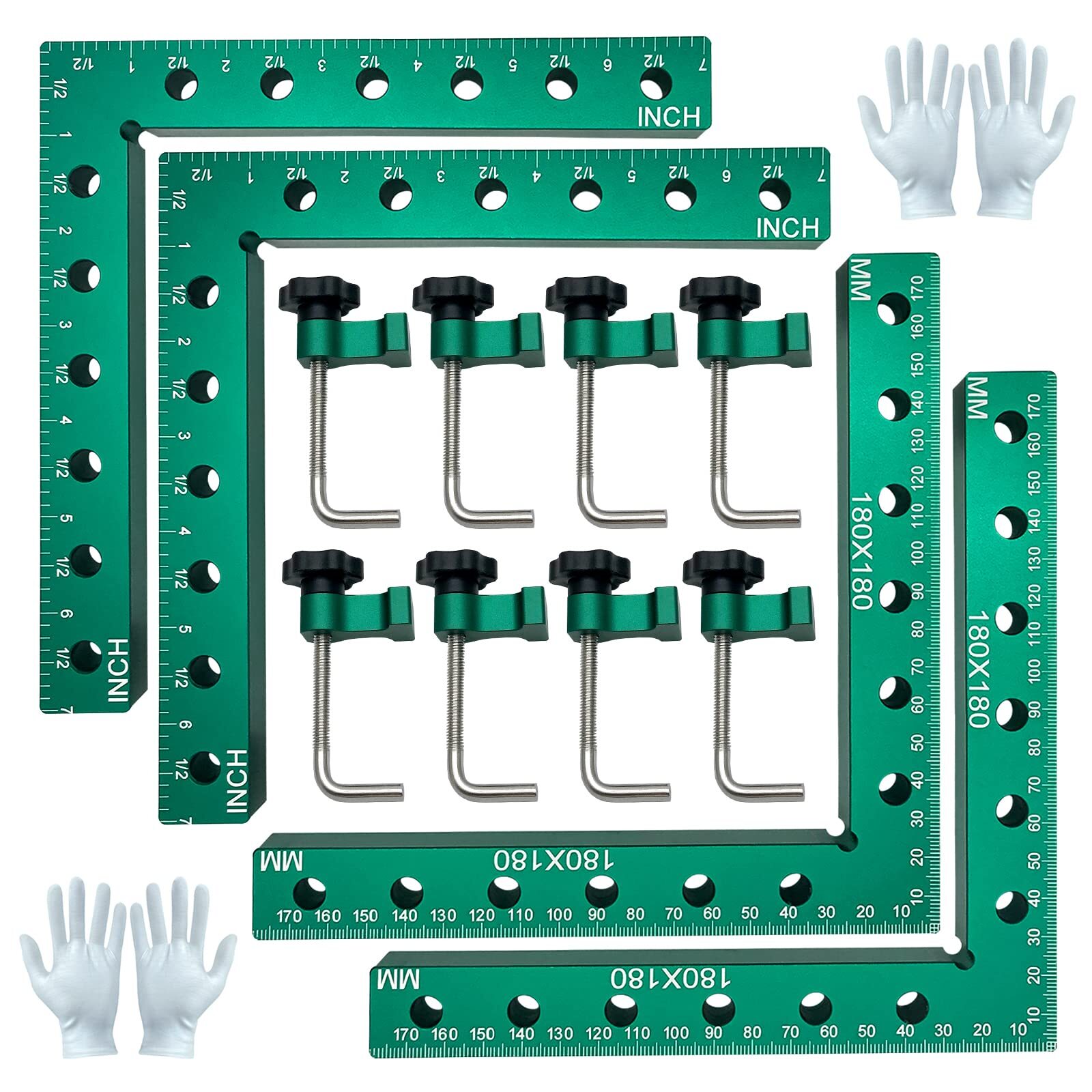 90 Degree Positioning Squares，4Pcs 7.1 inch Right Angle Clamp， L-Type ...