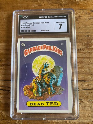 1985 Topps Garbage Pail Kids SERIES 1 DEAD TED CHECKLIST #5a Sticker ...