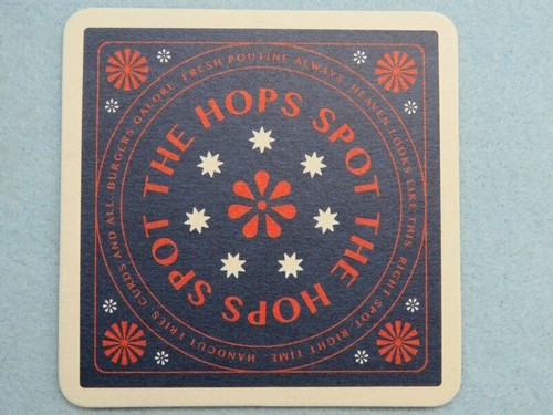 Beer Bar Coaster ~ The HOPS SPOT Burger bar & Poutinerie ~ Syracuse ...