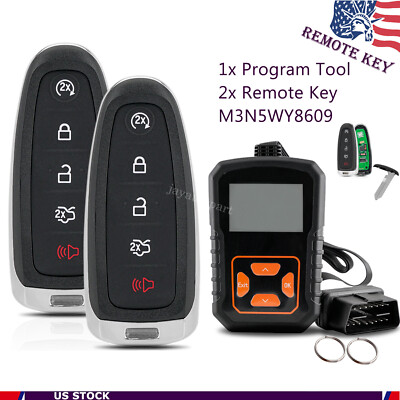 2 Smart Remote Key Fob & OBD Programmer For 11-15 Ford Explorer Edge ...