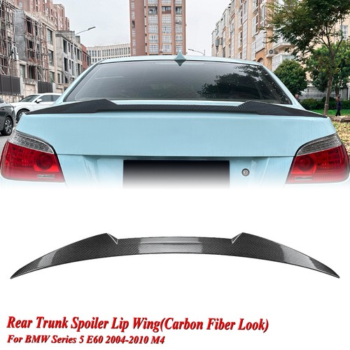 Carbon Look Rear Spoiler Lip Roof Wing For BMW 5 Series E60 2004-2010 ...