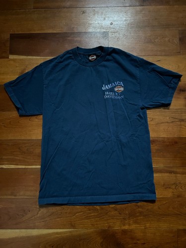 Harley Davidson Mens Blue Crew Neck Jamaica Motorcycle T Shirt Medium ...