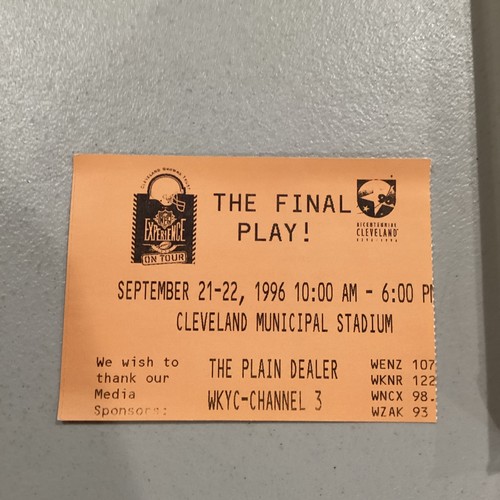 1996 The Final Play Cleveland Browns Municipal Stadium Tour Pre ...