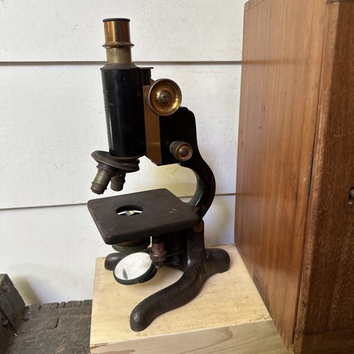 Vintage S. Watson & Sons London Brass 'Service' Microscope & Original ...