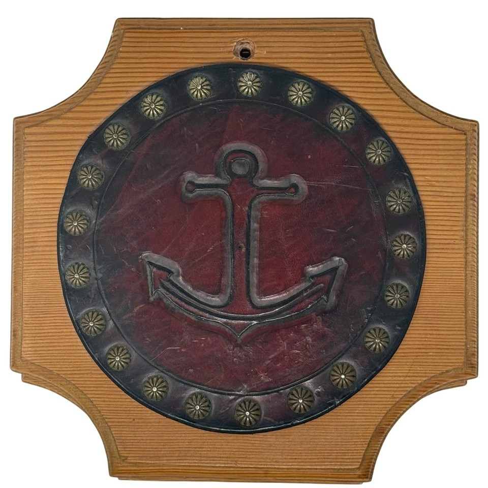 Vintage Nautical Anchor & Ship Wheel Wood Wall Plaques 9x9 Décor | eBay