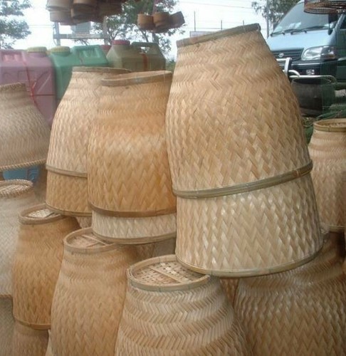 Thai Lao Sticky Rice Cooker Steamer BamBoo Basket Pot Kitchen Food Menu ...