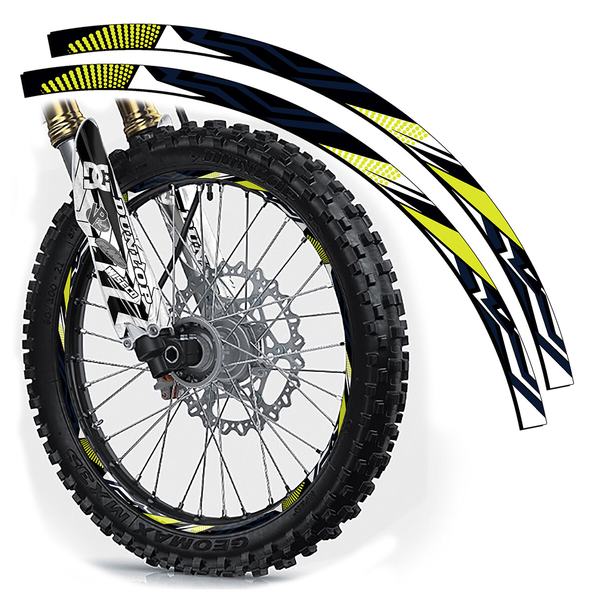 18 & 21 INCH DIRT BIKE RIM PROTECTORS WHEEL DECALS TAPE GRAPHICS ...