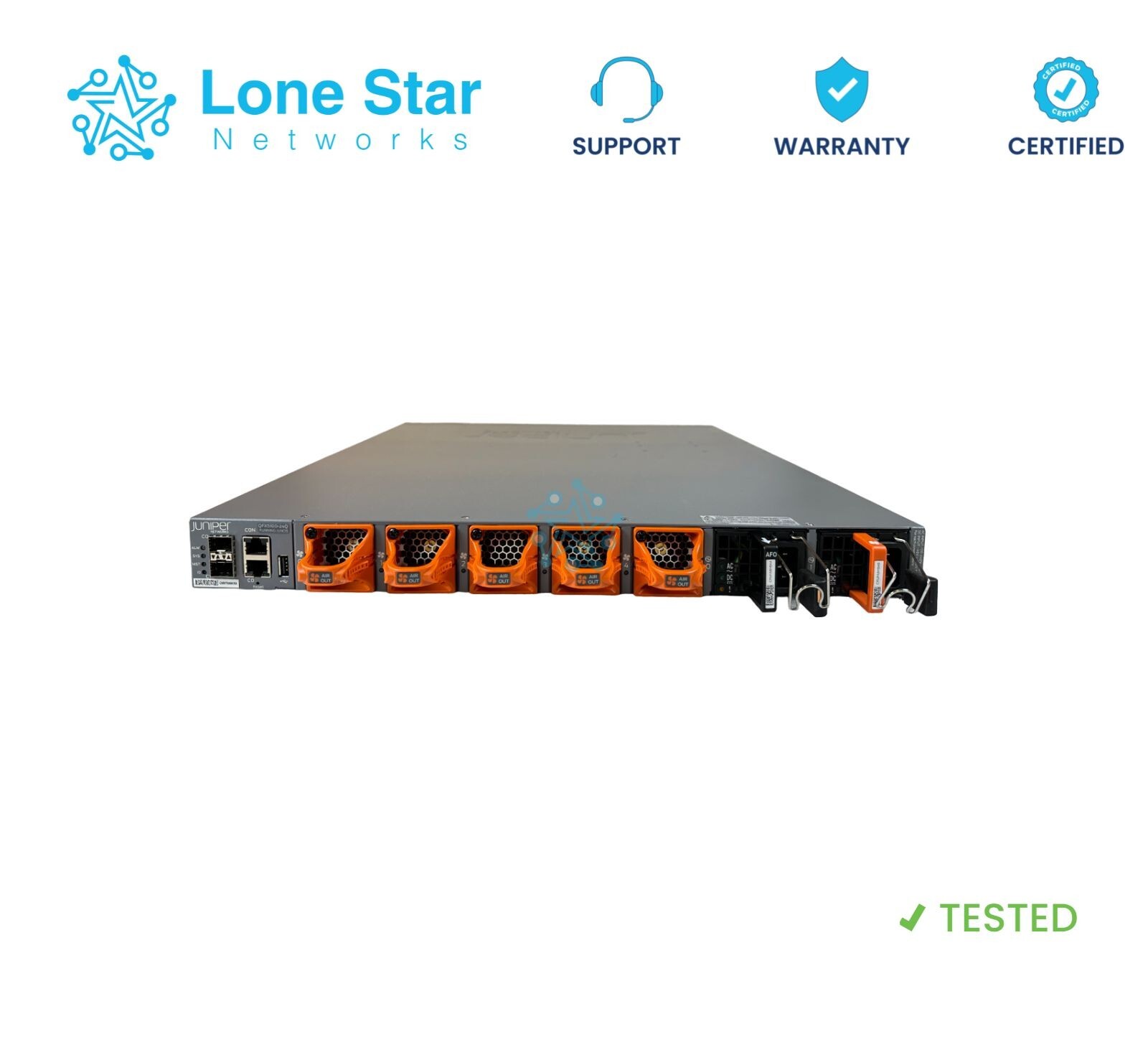 Juniper Networks QFX5100-24Q-3AFO 24x QSFP+ Ports x2 QFX-EM-4Q +2x 650W ...