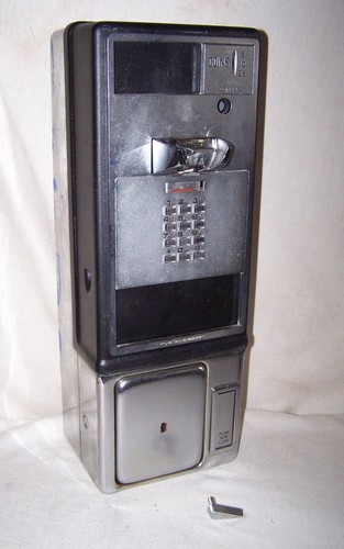Vintage PayPhone Push Button Chrome & Black GTE Automatic parts or ...
